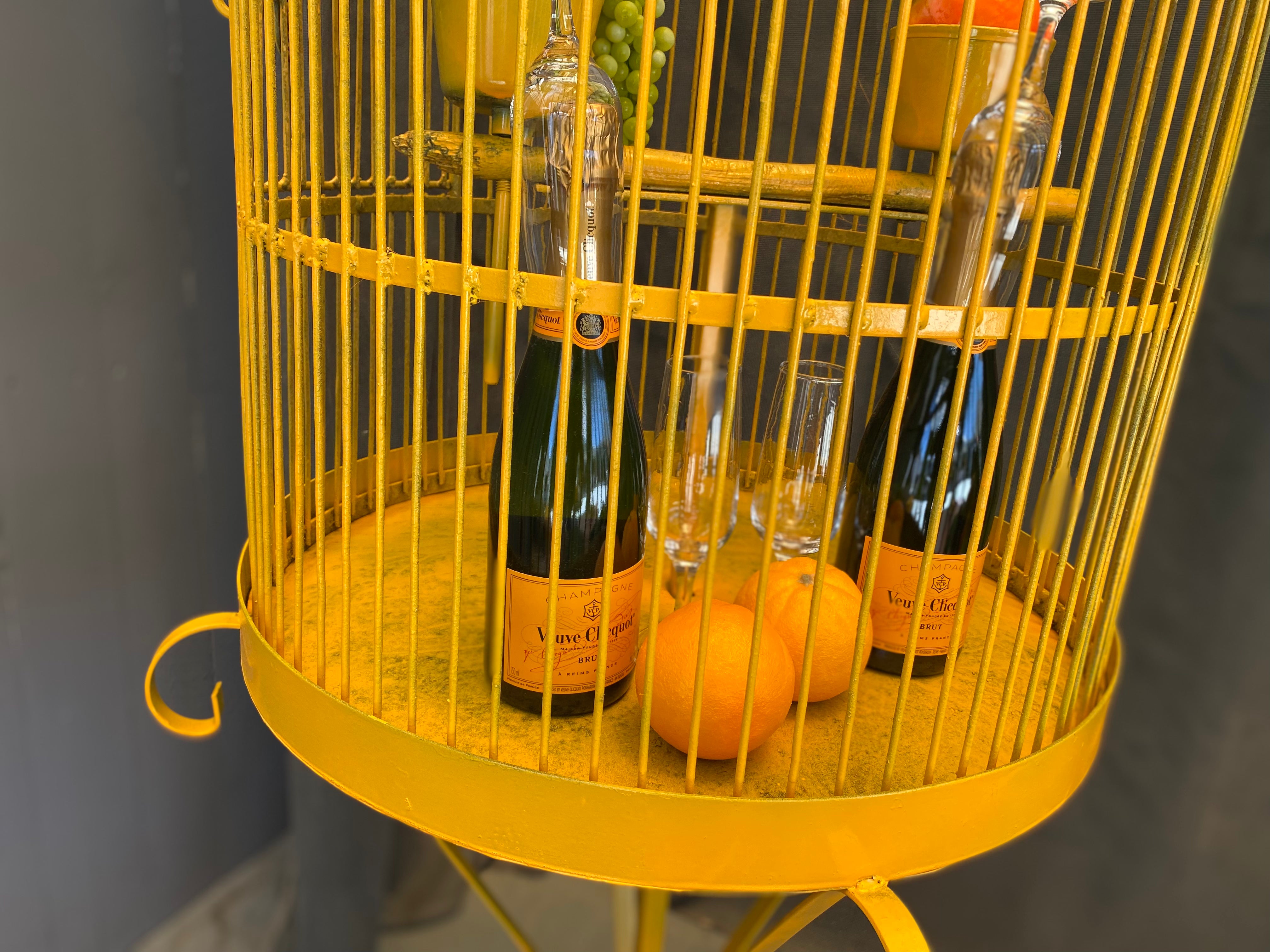 Vintage Bird Cage Prop (Orange) – PROPS LA